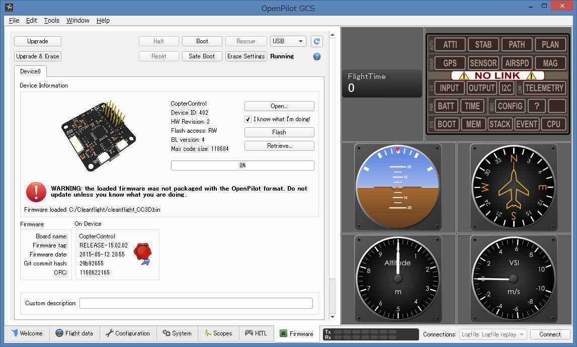 CC3D Atom miniへのCleanflightインストール編: 空飛ぶパソコン