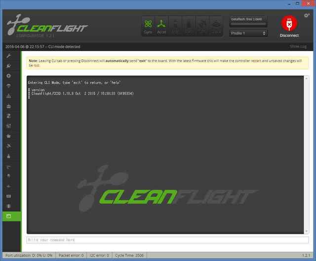 CC3D Atom miniへのCleanflightインストール編: 空飛ぶパソコン